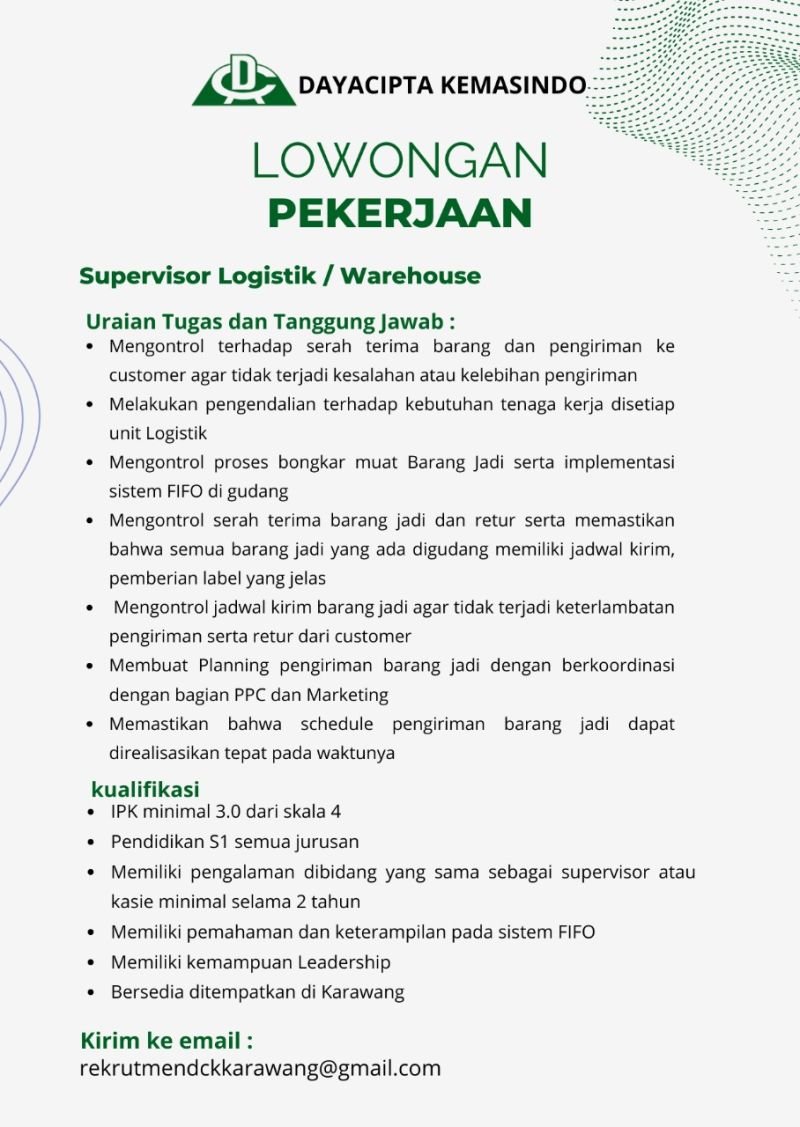 PT Dayacipta Kemasindo - Bukajobs Media